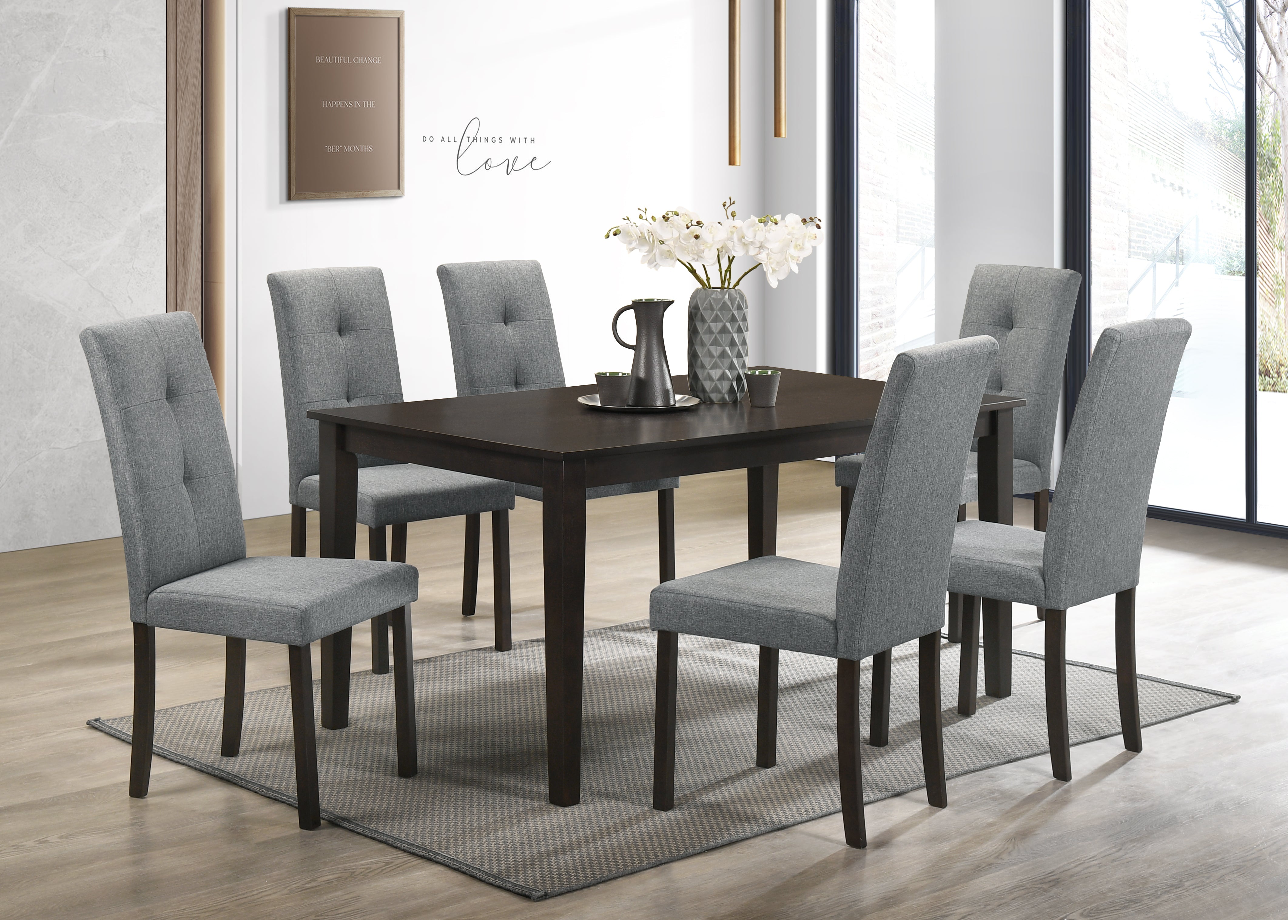 Keri-Anne Dining Set FABRIC - NEW ARRIVAL | Richicollection