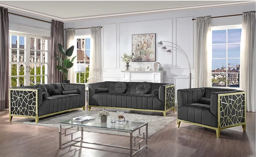 ANNABELLE FABRIC SOFA SET ST2210 | Richicollection